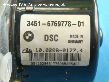 Hydraulic unit ABS/DSC BMW 34516769778-01 34526769779-01 Ate ...