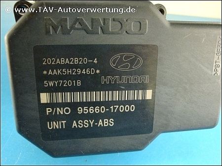 NEW! ABS Hydraulic unit Hyundai 5891017310 9566017000 Mando BH60102000 ...