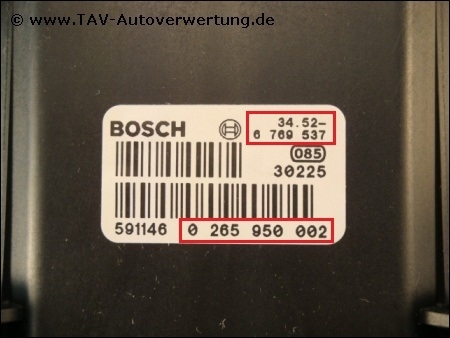 ABS/DSC Hydraulic unit BMW 34516758969 34526769537 Bosch 0-265-225-005 ...
