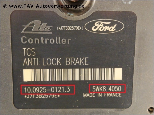 ABS/TCS Hydraulic unit Ford 2M512C285BF Ate 10020404044 10092501213 ...
