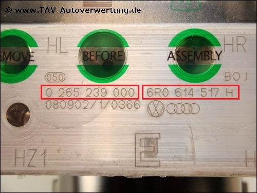 New! ABS/ESP Hydraulic unit Seat 6R0-614-517-H 6R0-907-379-H Bosch 0 ...