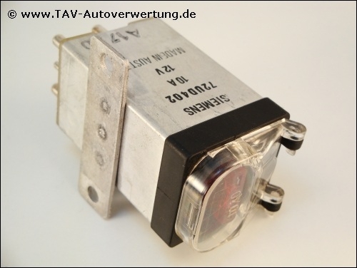 Relay overload protector Mercedes A 201-540-38-45 Siemens 72UD402 10A ...