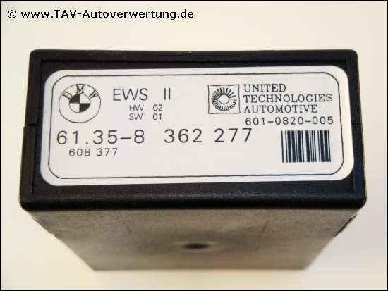 EWS II Control unit BMW 61-35-8-362-277 608-377 6010820005 HW-02 SW-01 ...