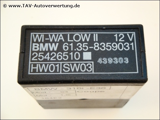 WI-WA LOW II Control unit BMW 61-35-8-359-031 25426510 HW-01 SW-03, 29,00