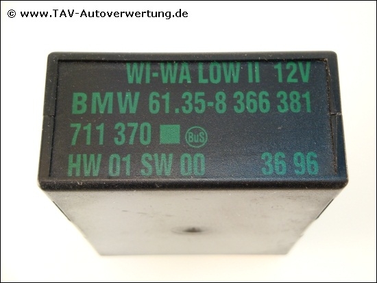 WI-WA LOW II Control unit BMW 61-35-8-366-381 BuS 711-370 HW-01 SW-00 ...