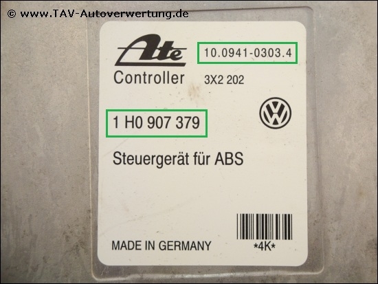 ABS Control unit VW 1H0-907-379 10094103034 3X2-202, 55,00