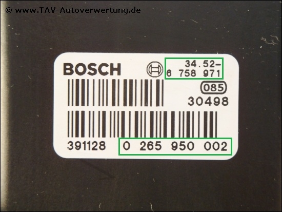 ABS/DSC Hydraulic unit BMW 34516758969 34526758971 Bosch 0-265-225-005 ...
