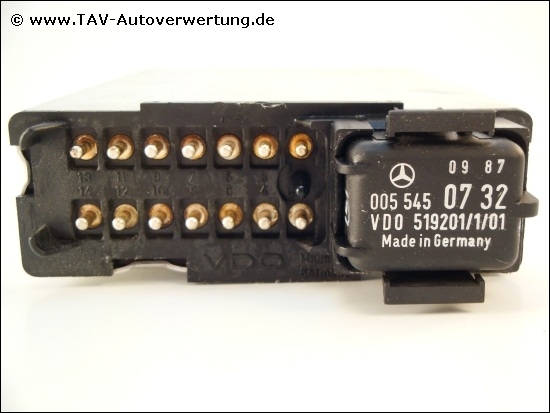 Cruise control unit Mercedes-Benz A 005-545-05-32 A 005-545-07-32 VDO ...