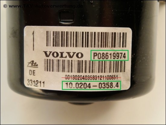 ABS Hydraulic unit Volvo P0-8619974 8619968 Ate 10020403584 10092504023 ...