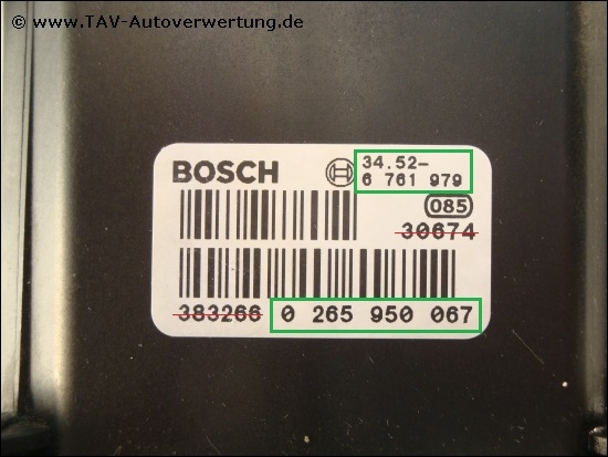 ABS/DSC Hydraulic unit 34516761977 34526761979 Bosch 0-265-225-146 0 ...