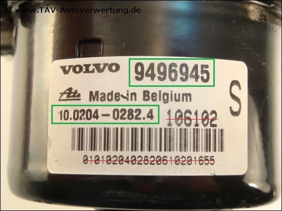 ABS/STC Hydraulic unit Volvo 9496945 S 8619538 Ate 10020402824 ...