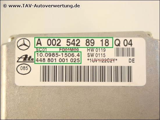 New! Yaw rate Sensor A 002-542-89-18 Q04 Ate 10098515064 448-801-001 ...