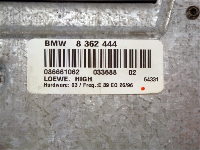 Amplifier Hifi BMW E39 8-362-444 Loewe 086661062 65-12-8-362-444 (65128374535), 55,00